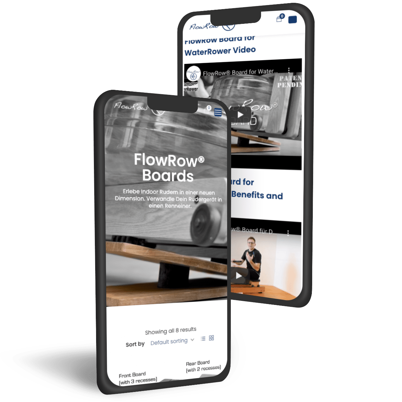 Flowrow Website Work Portfolio | Produit